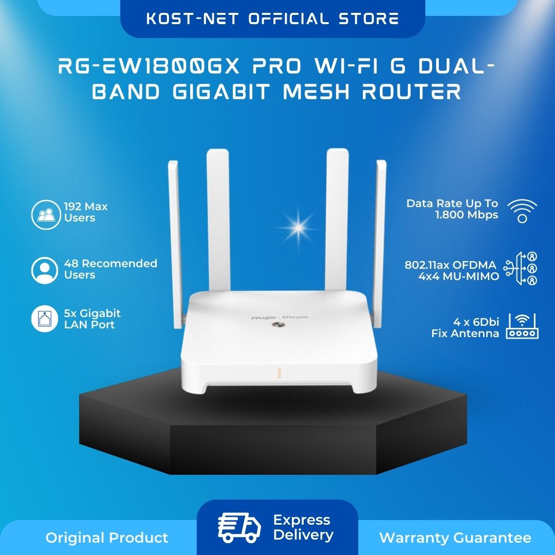 Ruijie Wireless Router RG-EW1800GX Pro Dual Band - Kost-Net.COM